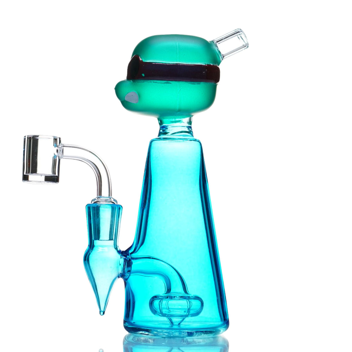 Sci-Fi Glass Ninja Turtle Neon Dab Rig | Cheefkit