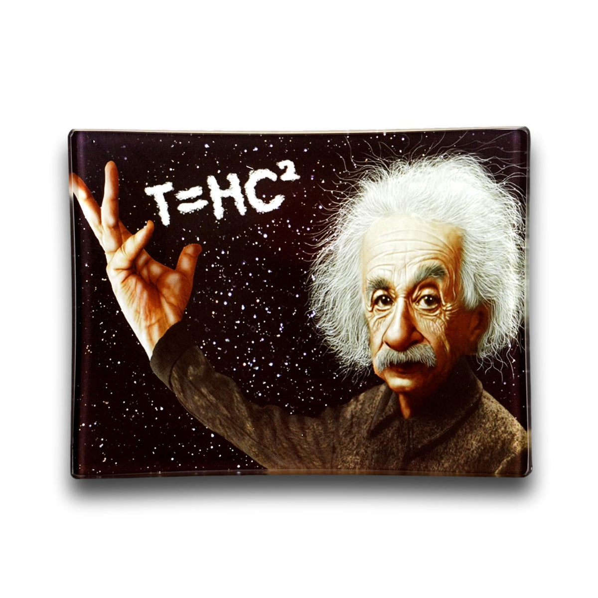 Einstein THC Shatter Resistant Glass Rolling Tray | Cheefkit