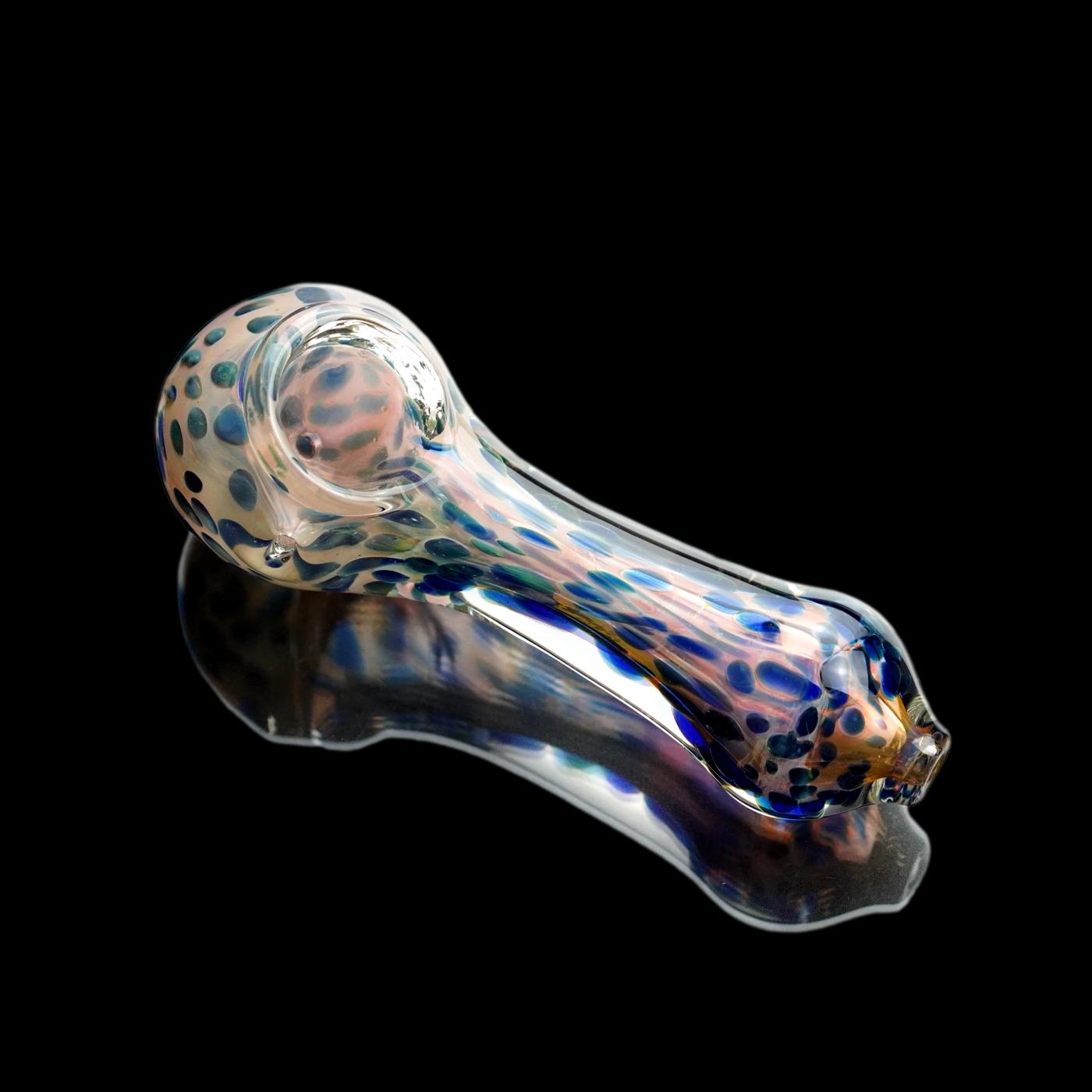 5 Inch Heavy Glass Rose Fume Dotted Hand Pipe | Cheefkit