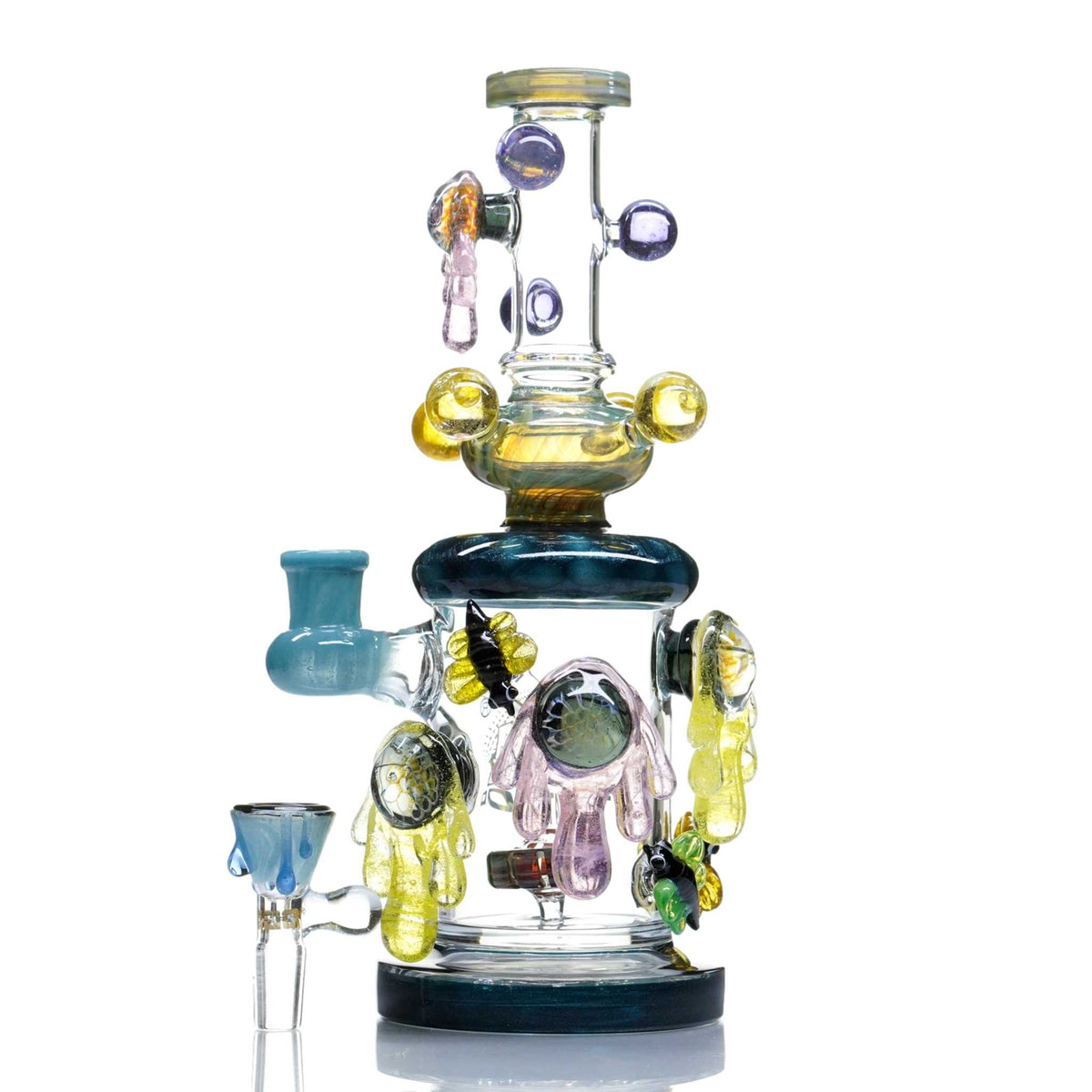 Tattoo Glass Bee Hive Dab Rig | Cheefkit