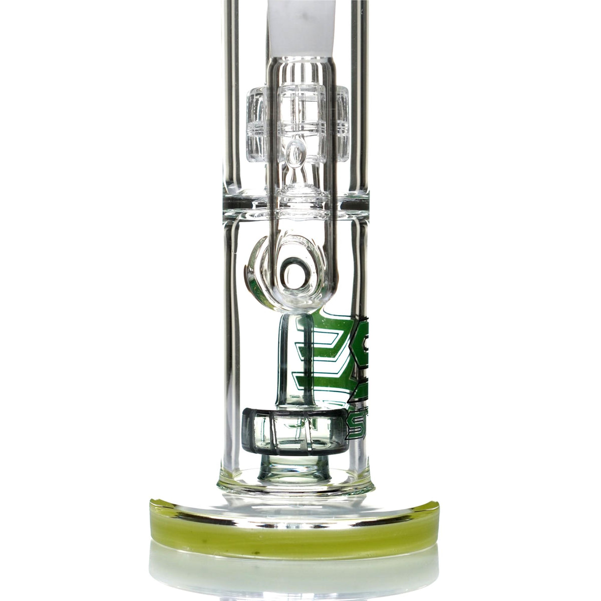 Static Glass Double Matrix Perc Bong | Cheefkit
