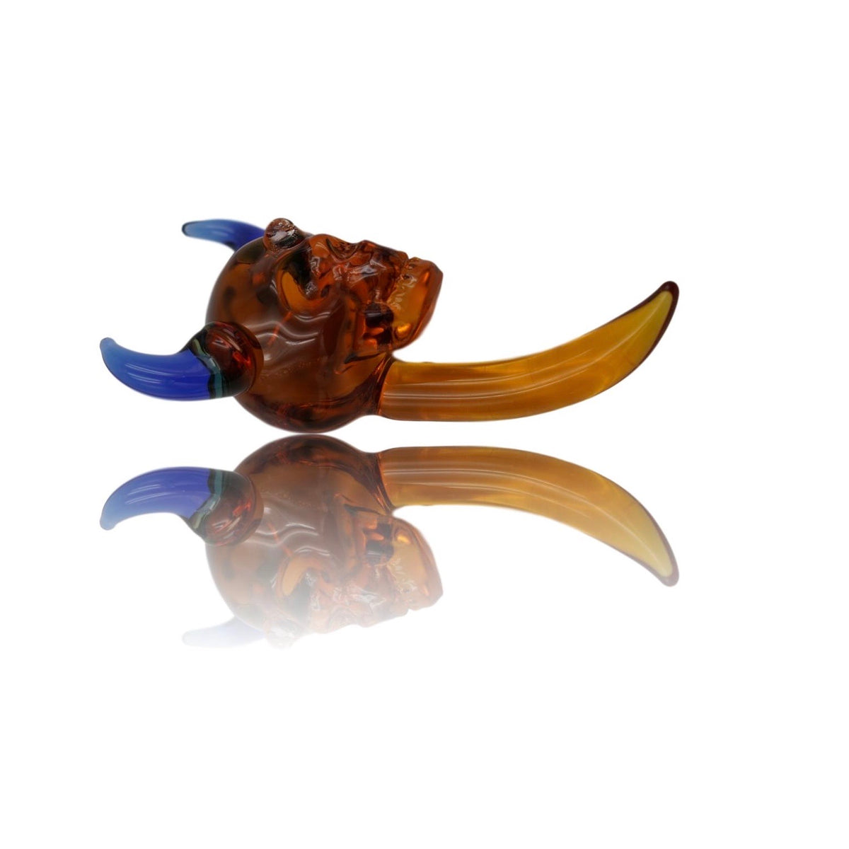 Glass Dab Tool Horned Skull Dabber 3D Design